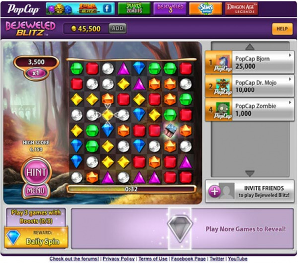 PopCap、Google+にて提供中のソーシャルゲーム『Bejeweled Blitz』のサービスを終了へ | GameBusiness.jp